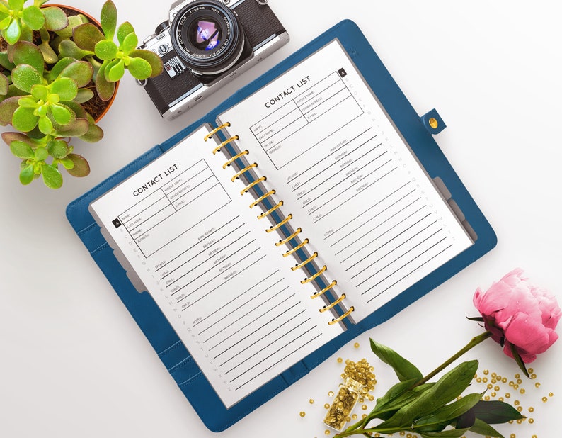 Detailed Address Book, Address Book With Tabs, Contact List, Contact ...