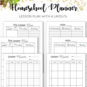 Homeschool Planner Lesson Plan Ultimate Undated Printable Curriculum ...