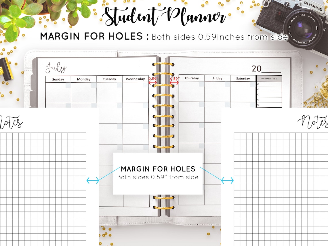 Student Planner Printable Academic Planner Study Template - Etsy