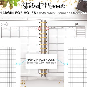 Student Planner Printable, Academic Planner, Study Template, Homeschool ...