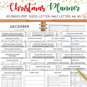 Holiday Planner, Holiday Planner Bundle, Thanksgiving Planner ...