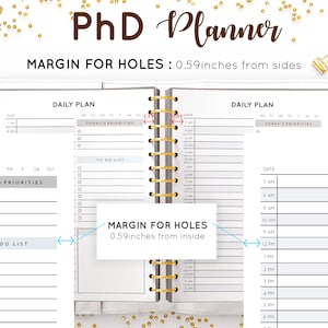 Phd Planner, Graduate School Planner, Thesis Planner, Dissertation ...