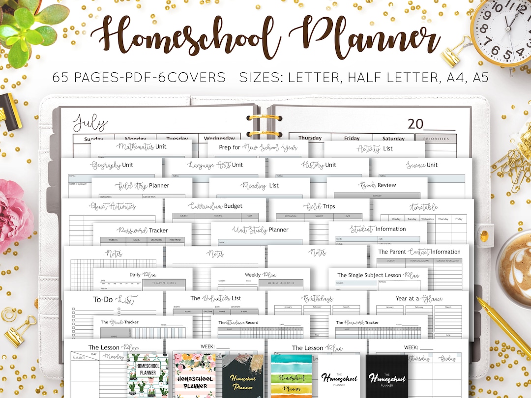 Homeschool Planner Lesson Plan Ultimate Undated Printable Curriculum ...