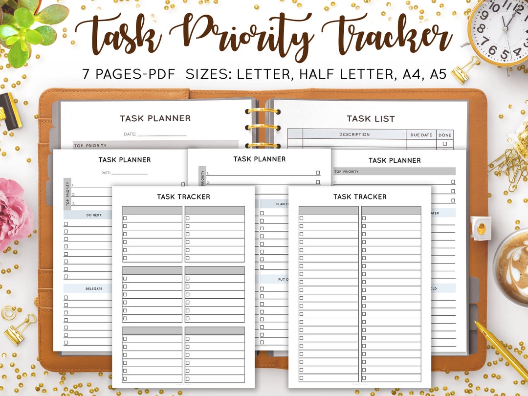 Task Tracker to Do List Planner Printable Matrix Priority List Insert ...