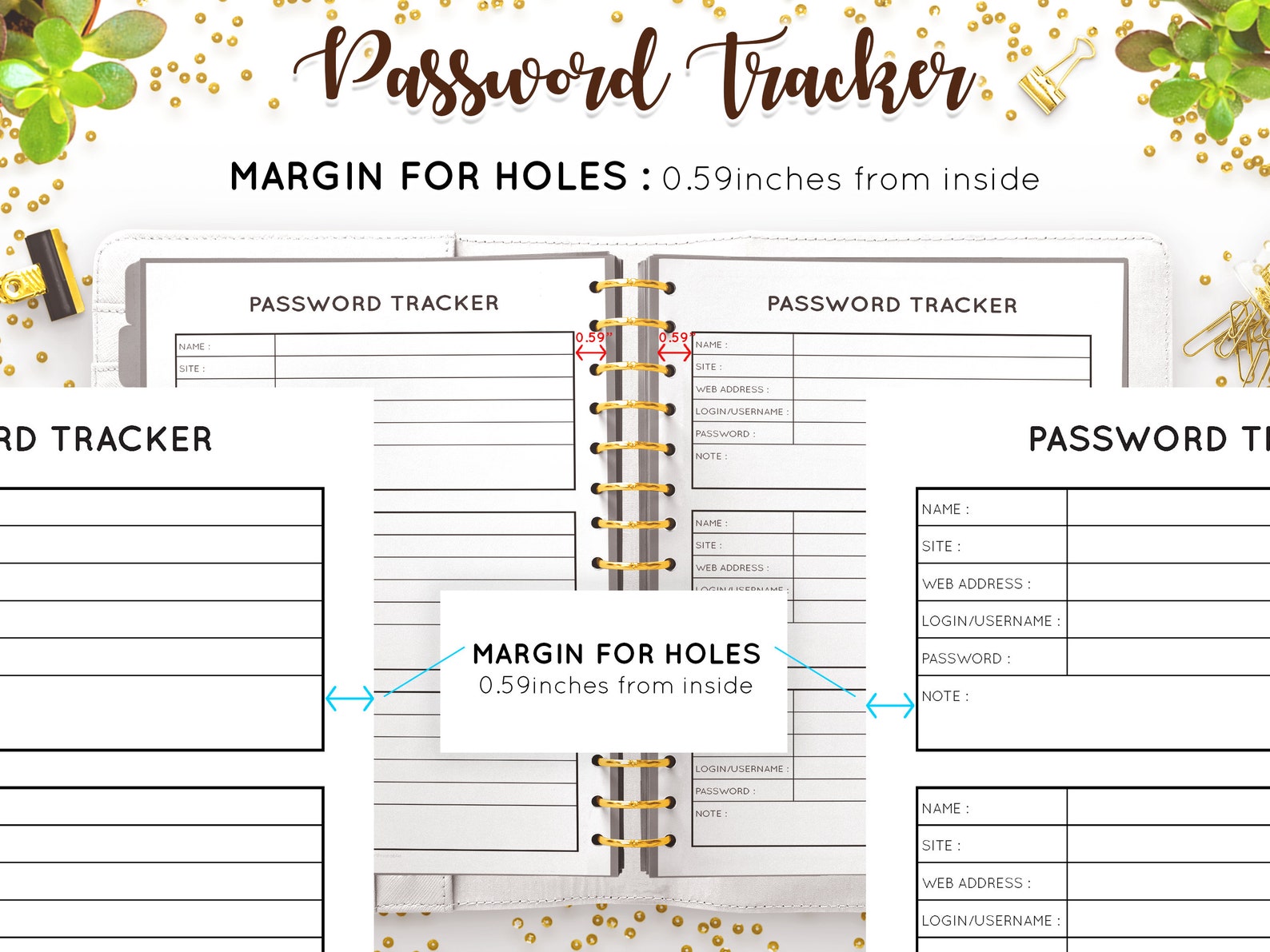Password Tracker Log Password Organizer Password Keeper - Etsy
