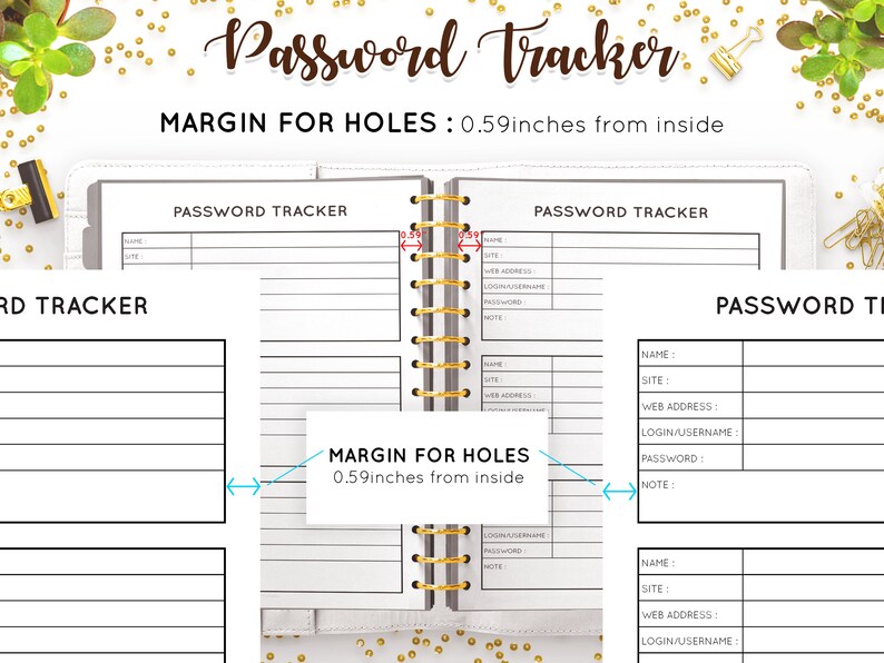 Password Tracker Log Password Organizer Password Keeper - Etsy
