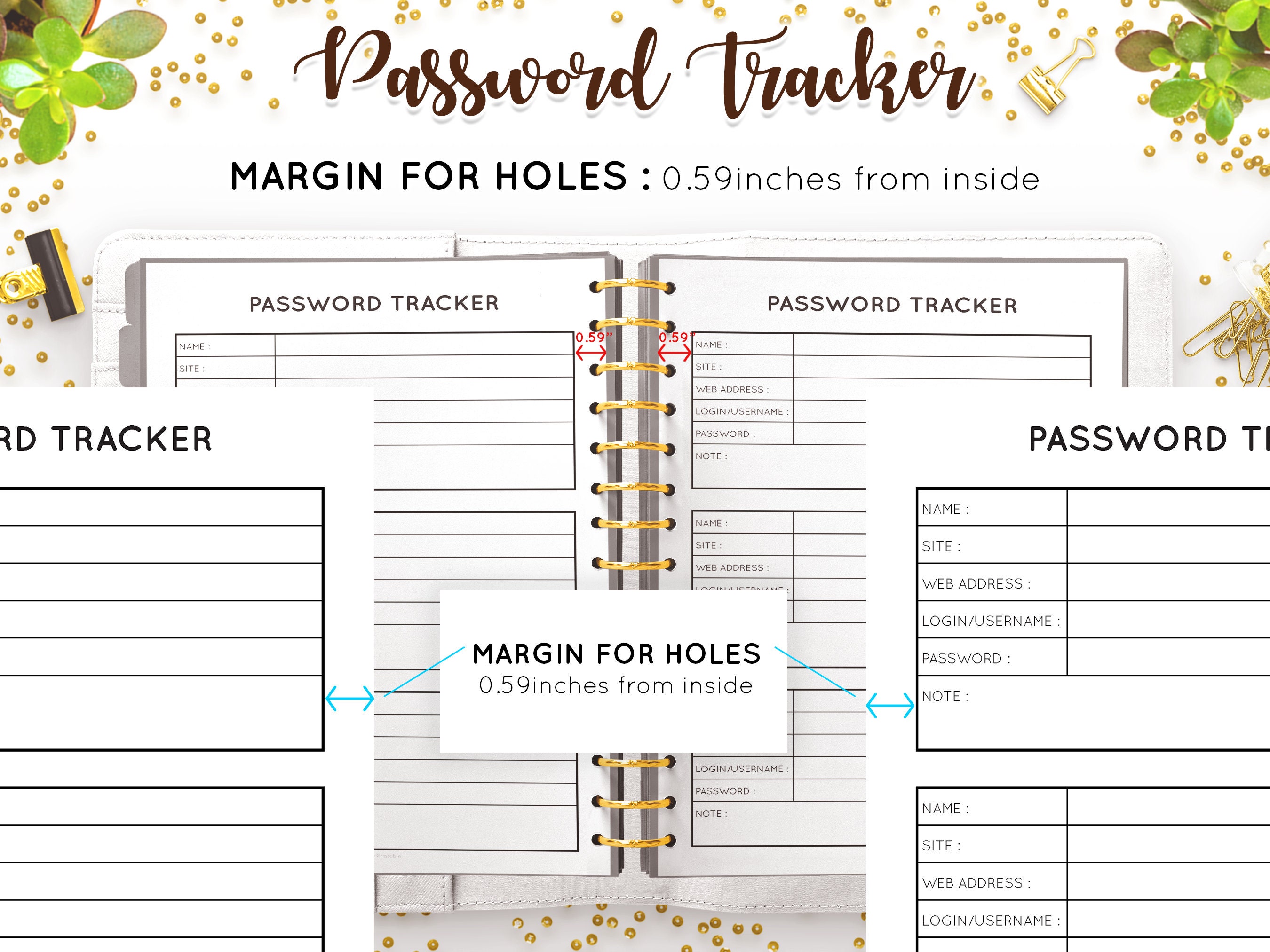 Password Tracker Log Password Organizer Password Keeper - Etsy