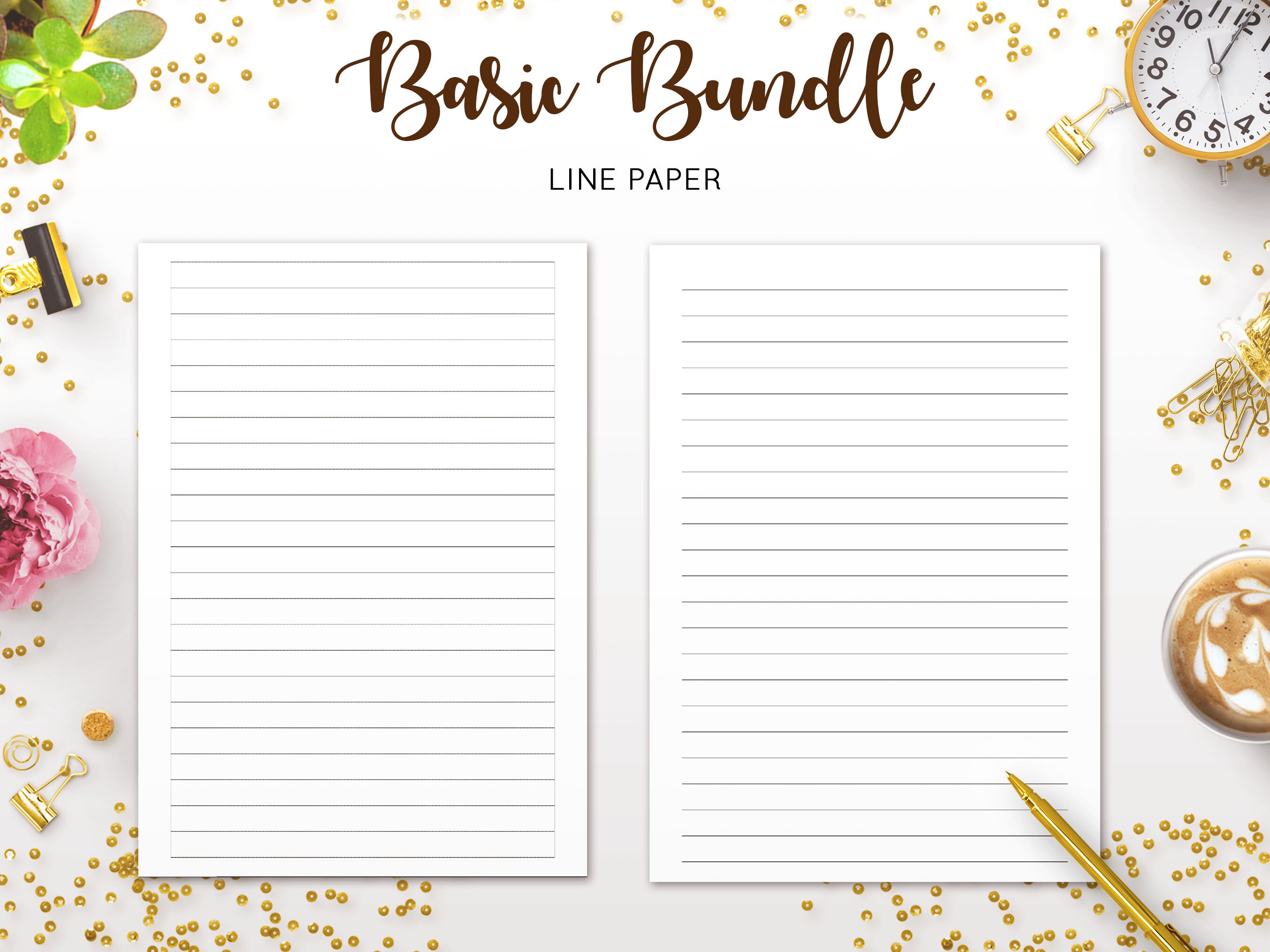 Dot Grid Paper, Lined Paper, Graph Paper, to Do List Printable, Dot ...