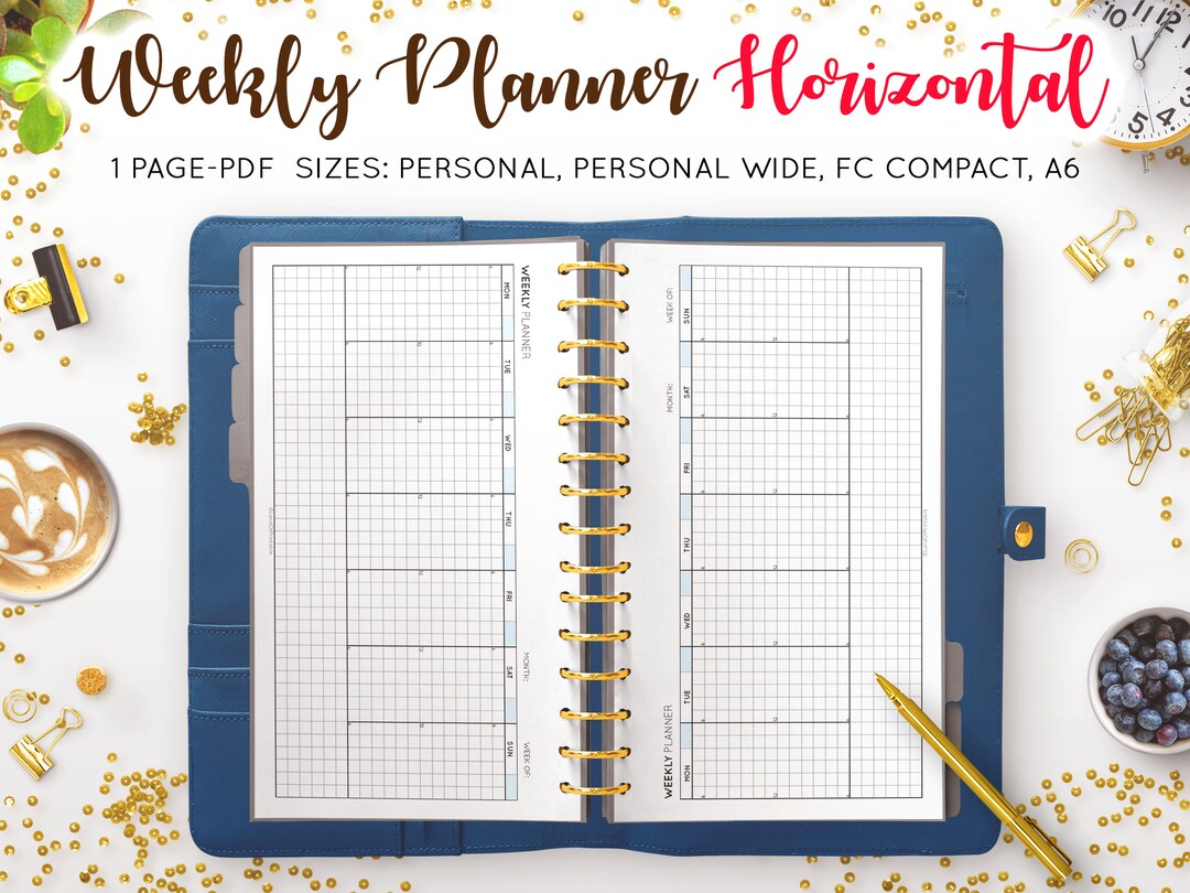Weekly Planner Template, Undated, Grid Planner, Schedule Planner ...