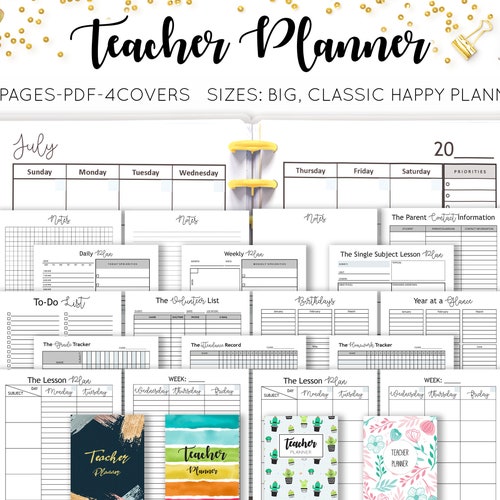 Undated Teacher Student Weekly Planner Printable Homeschool - Etsy