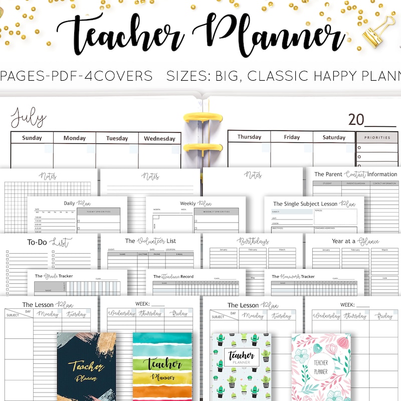 Teacher Planner - Etsy