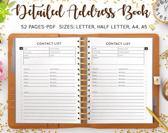 Address Book Printable | Etsy