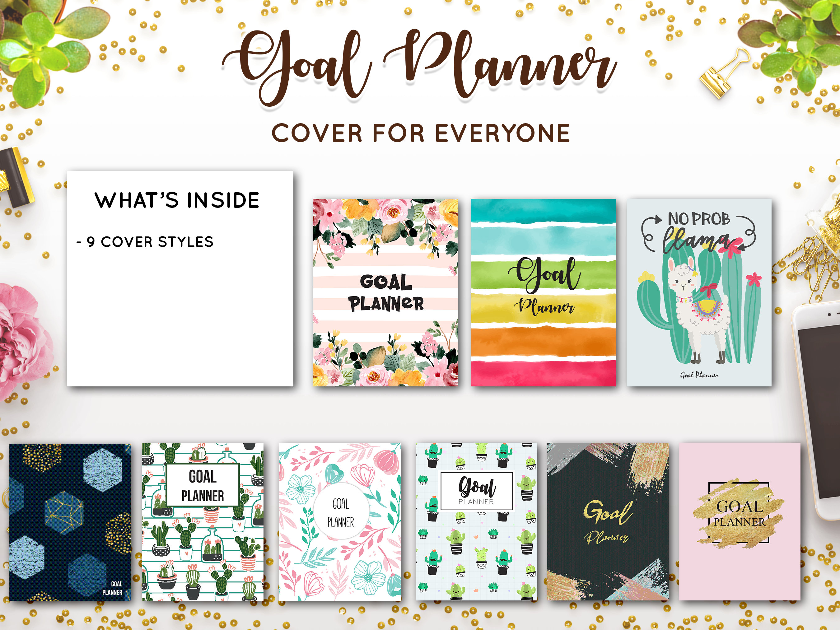 Goal Planner, Goal Tracker, Goal Worksheet, Goal Setting, Productivity ...