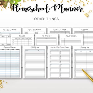Homeschool Planner Lesson Plan Ultimate Undated Printable Curriculum ...