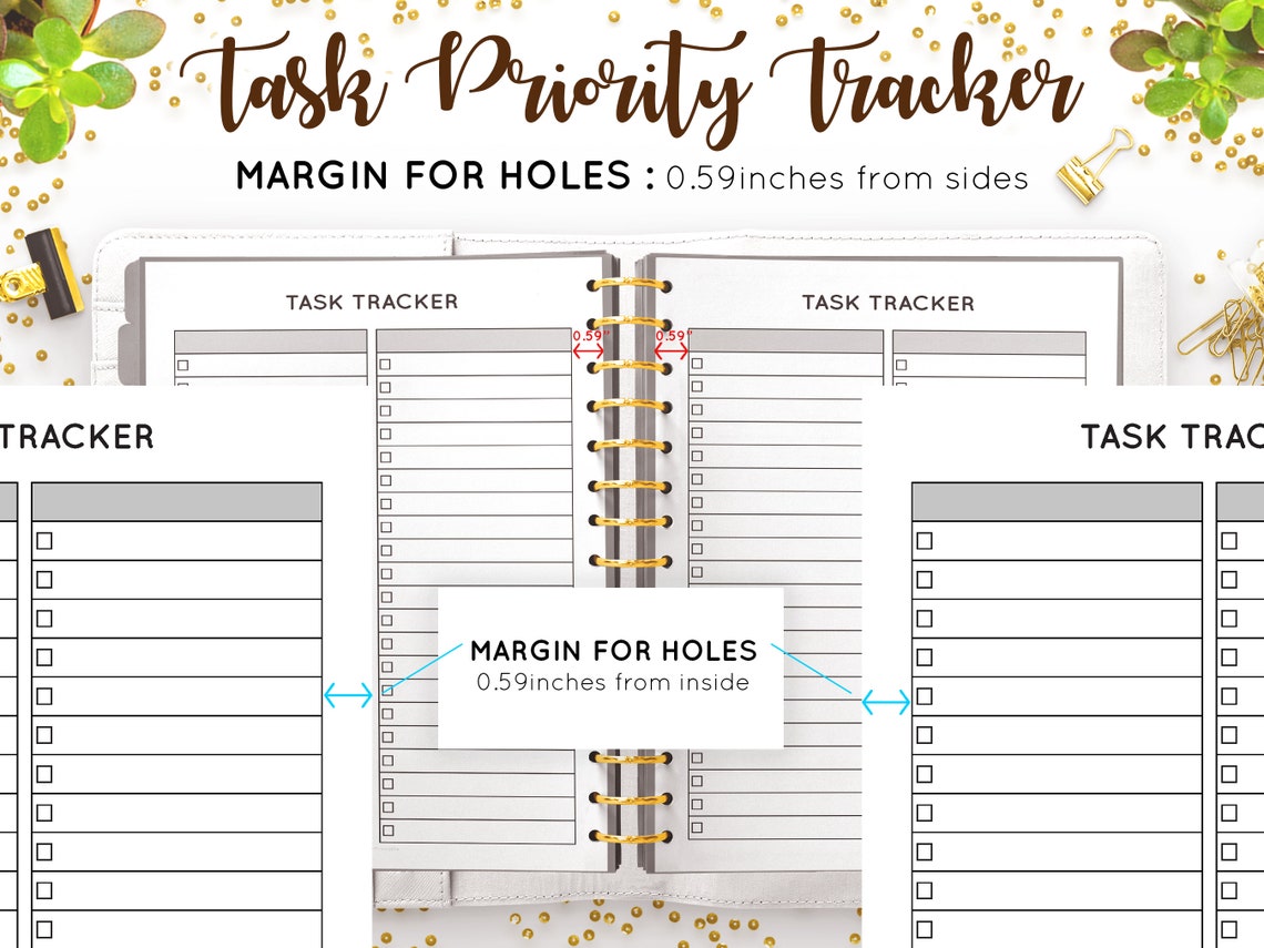 Task Tracker to Do List Planner Printable Matrix Priority List Insert ...