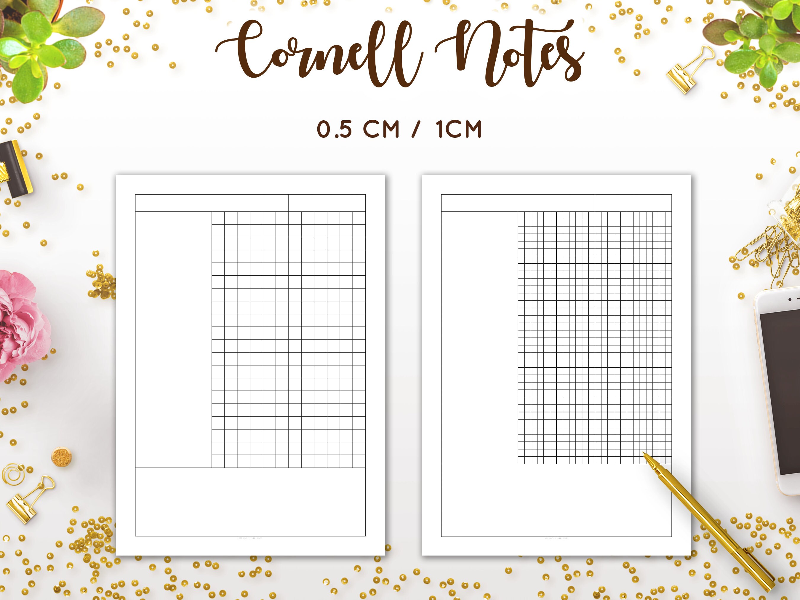 Cornell Note Template, Cornell Notes Method Paper, Note Taking ...