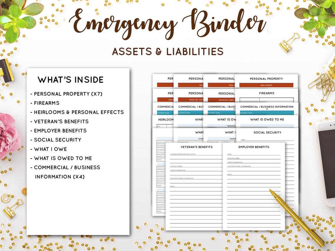 Emergency Binder Emergency Preparedness Printable in Case of - Etsy
