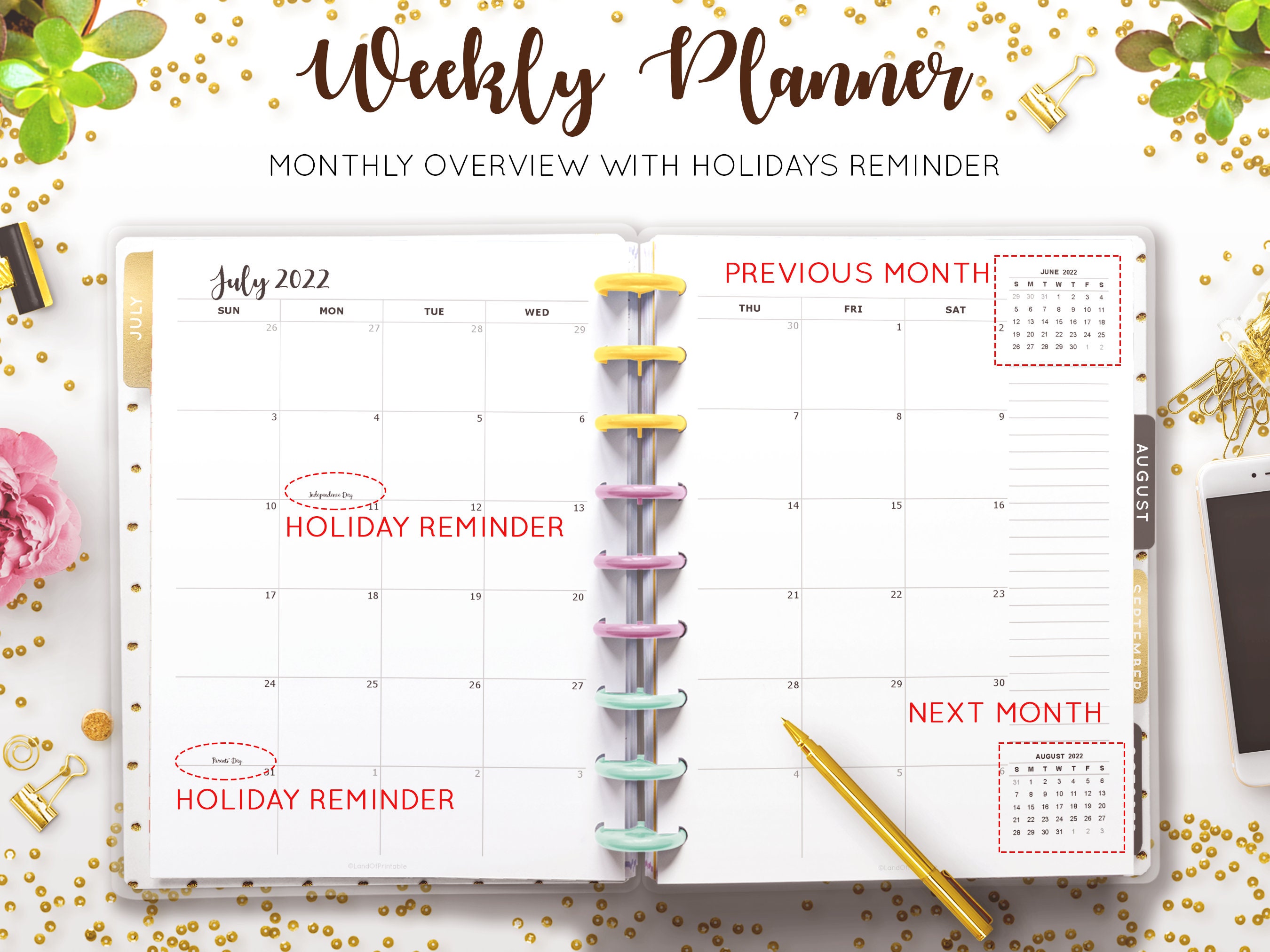 2022 2023 Weekly Planner 2022 2023 Planner 365 Day Planner - Etsy