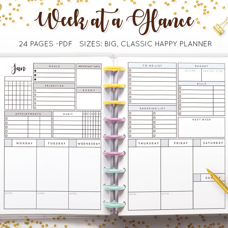 Happy Planner Refill - Etsy