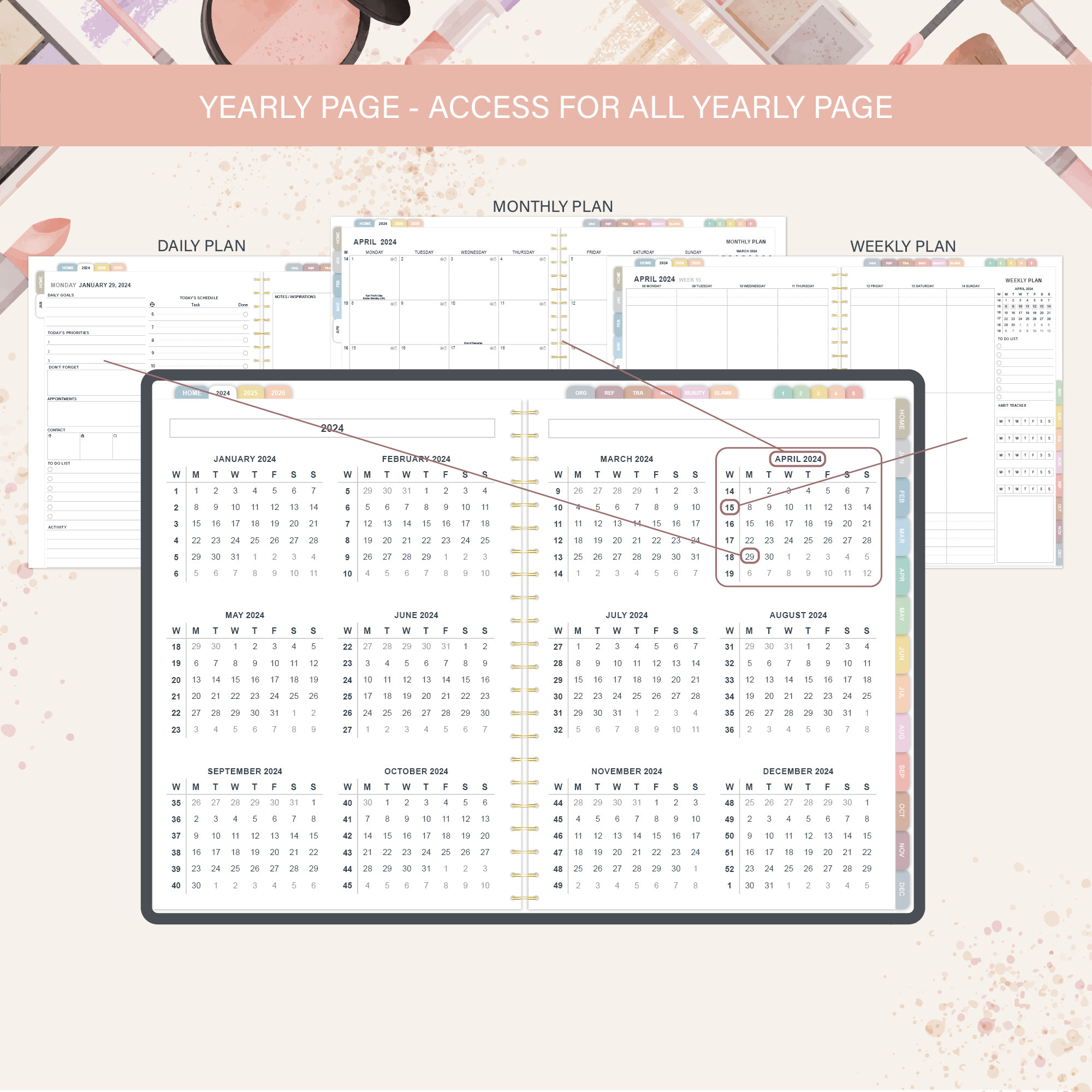 THAT GIRL Planner, 2024 2025 2026, Dated Digital Planner, Weekly and ...