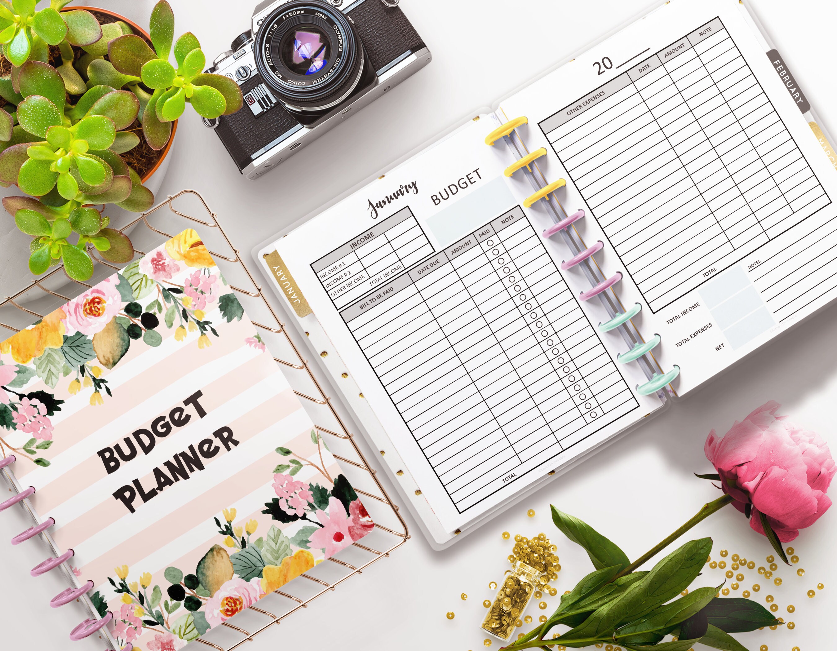 Budget Planner, Monthly Budget, Budget Tracker, Dated Daily Planner ...