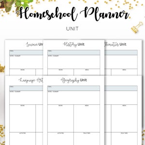 Homeschool Planner Lesson Plan Ultimate Undated Printable Curriculum ...