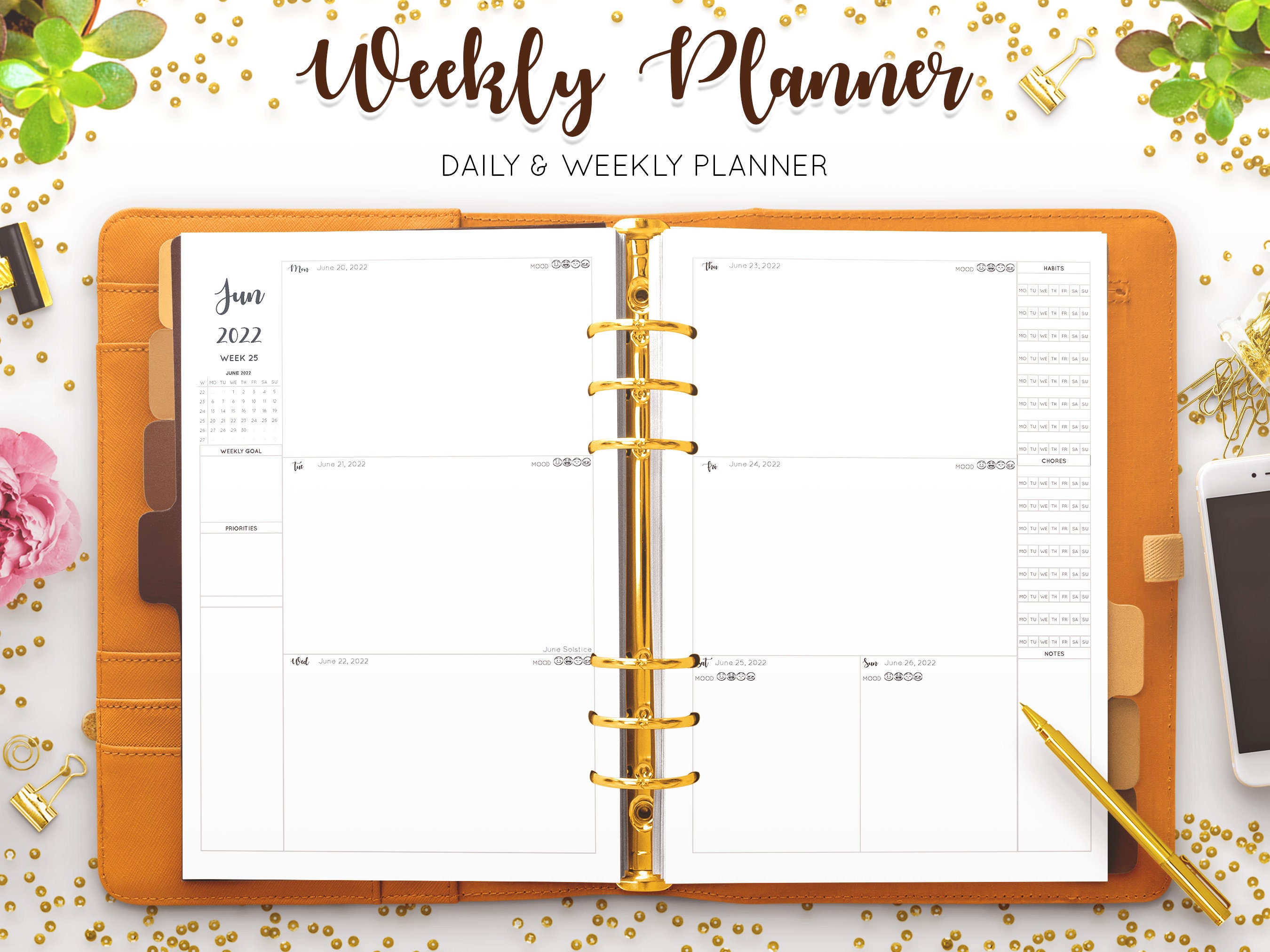 2022 2023 Weekly Planner 2022 2023 Planner 365 Day Planner - Etsy
