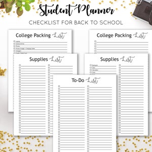 Student Planner Printable, Academic Planner, Study Template, Homeschool ...