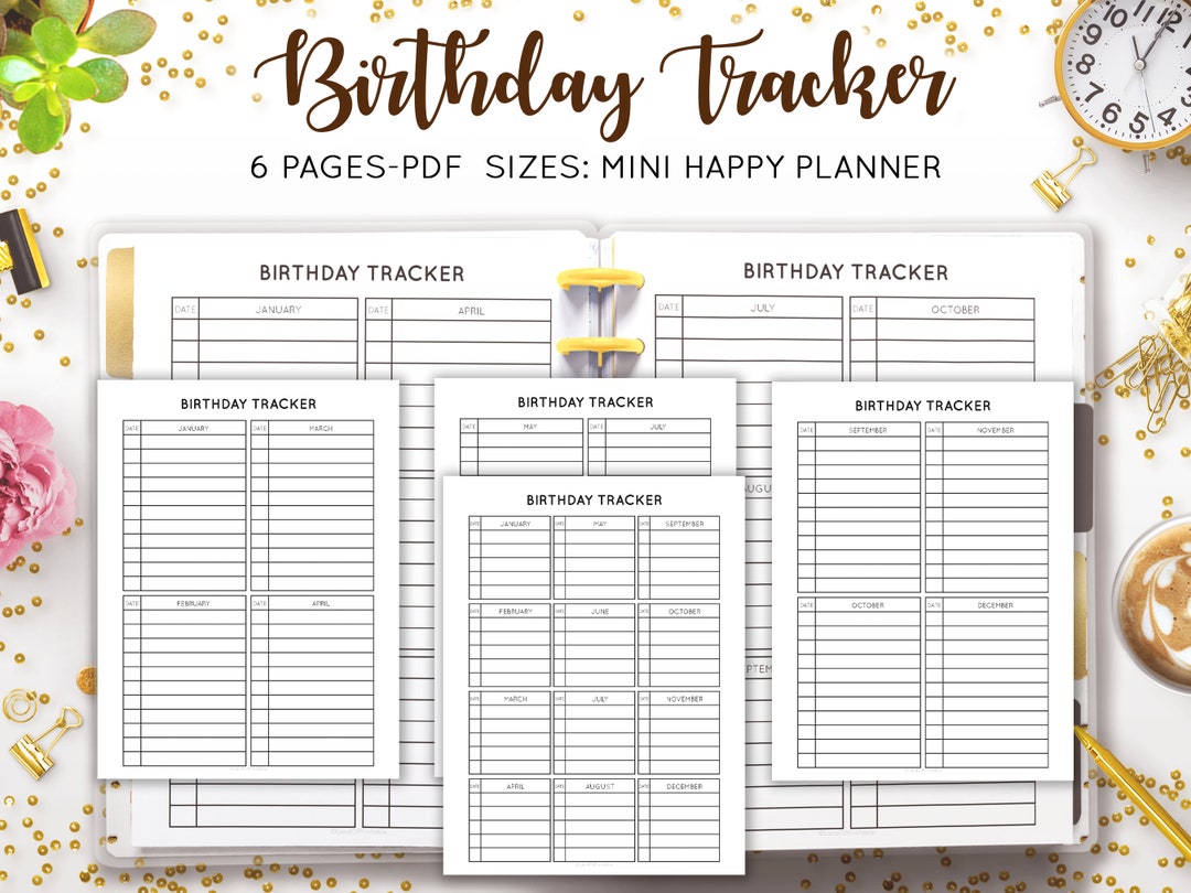 Birthday Tracker, Perpetual Calendar, Birthday Reminder, Birthday ...