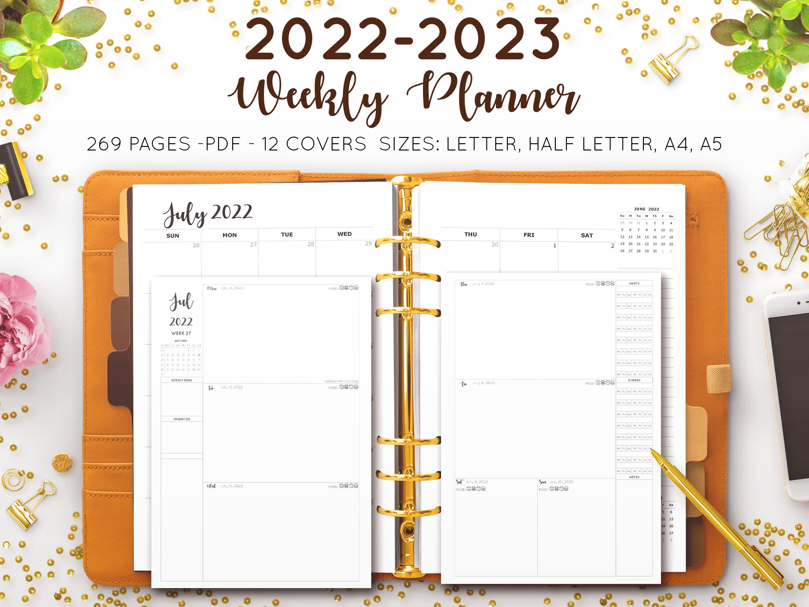 2022 2023 Weekly Planner 2022 2023 Planner 365 Day Planner - Etsy