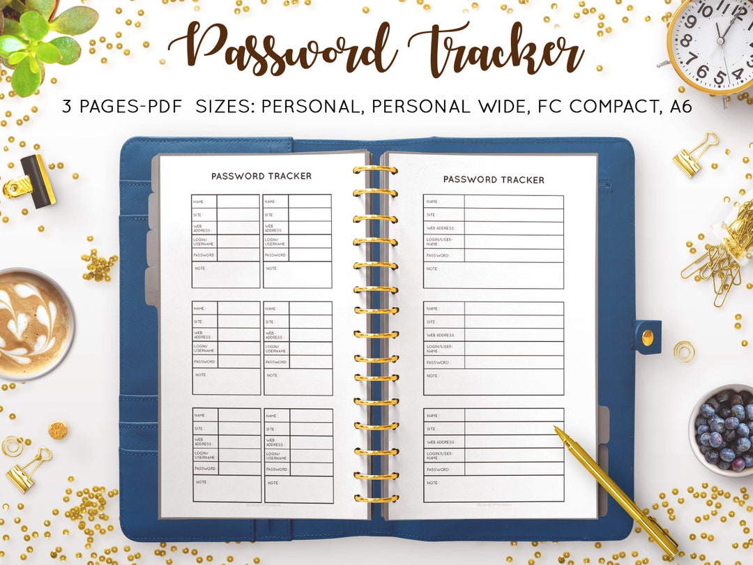 Password Tracker, Password Log, Password Keeper, Password Printable ...