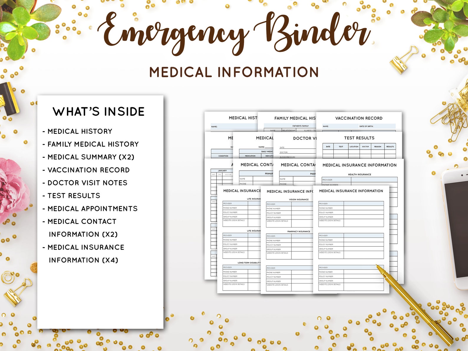 Emergency Binder Emergency Preparedness Printable in Case of - Etsy
