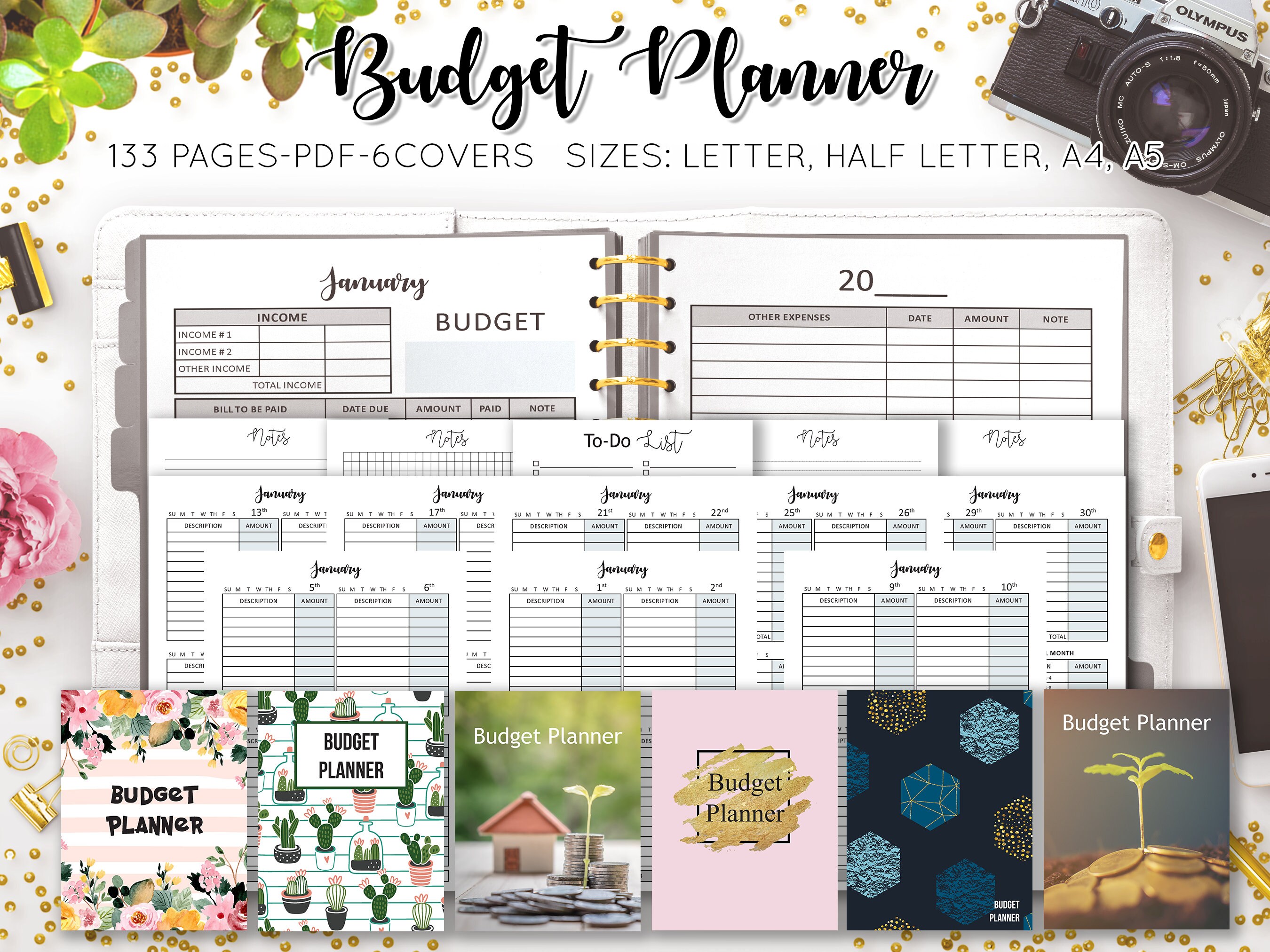 Budget Planer Monatlich Datiert T glich Bill Tracker Etsy Budget Planer Monatlich Datiert T glich Bill Tracker Etsy