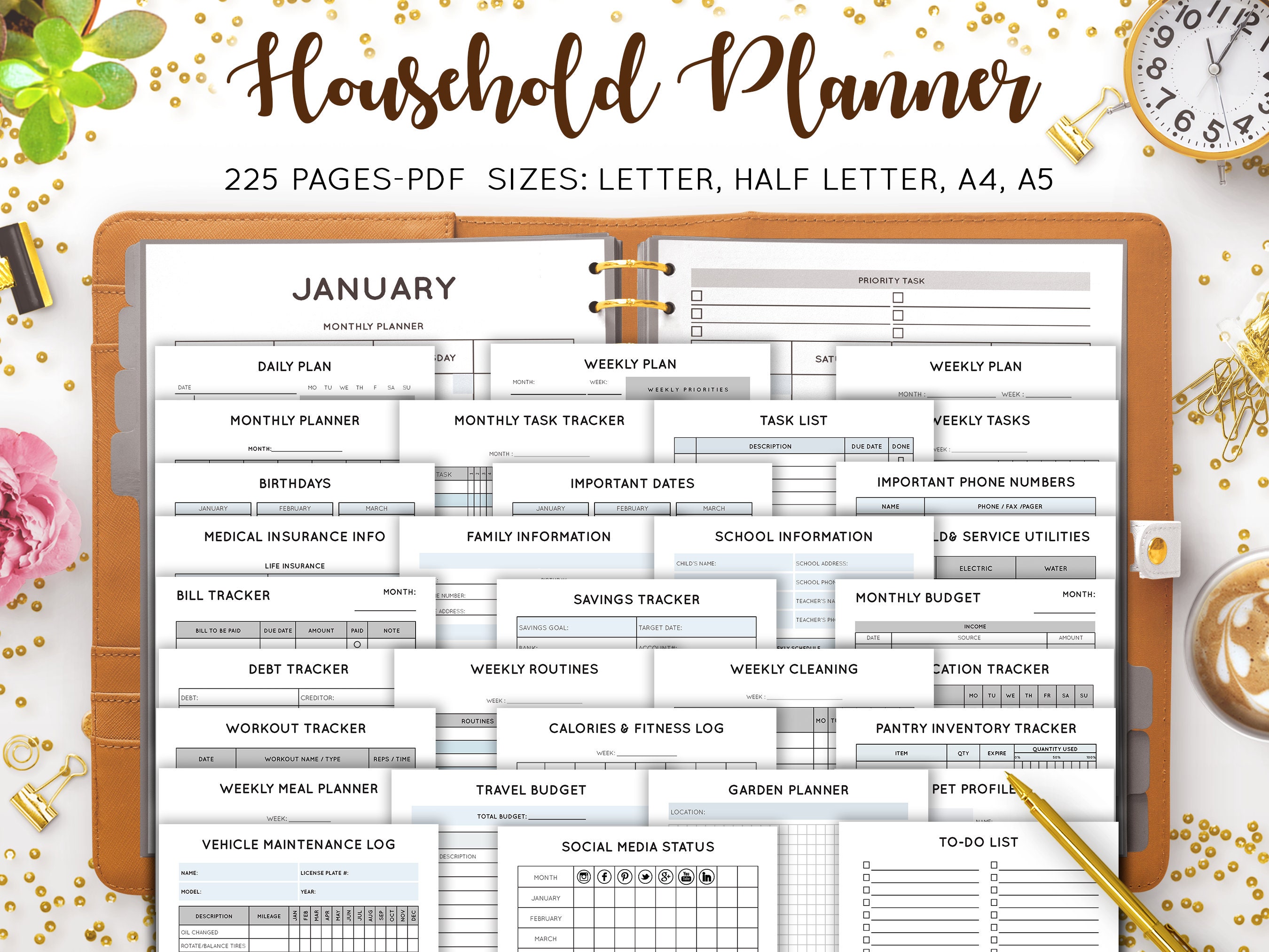 Household Planner Home Management Planner Household Binder - Etsy