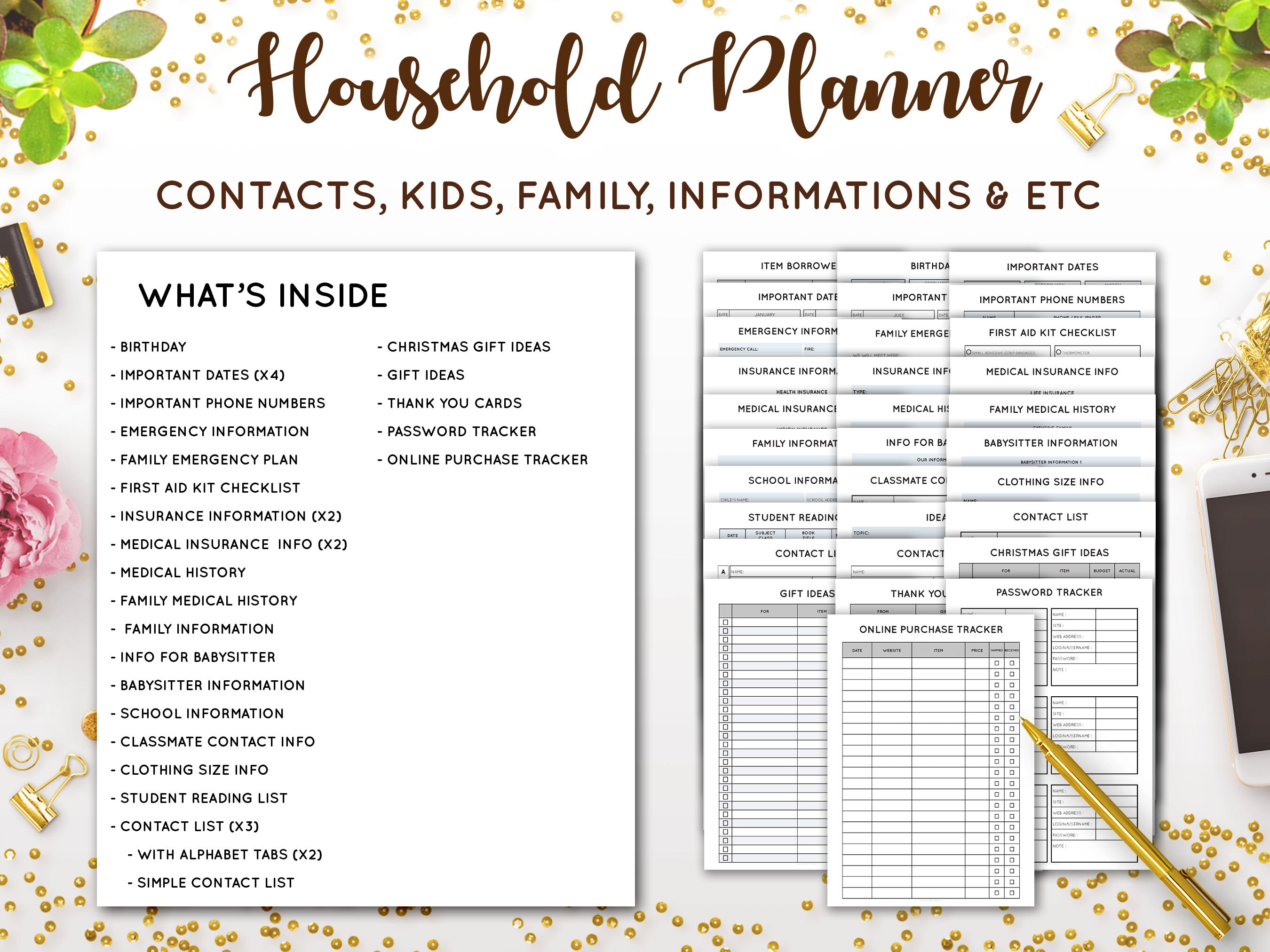 Household Planner Home Management Planner Household Binder - Etsy
