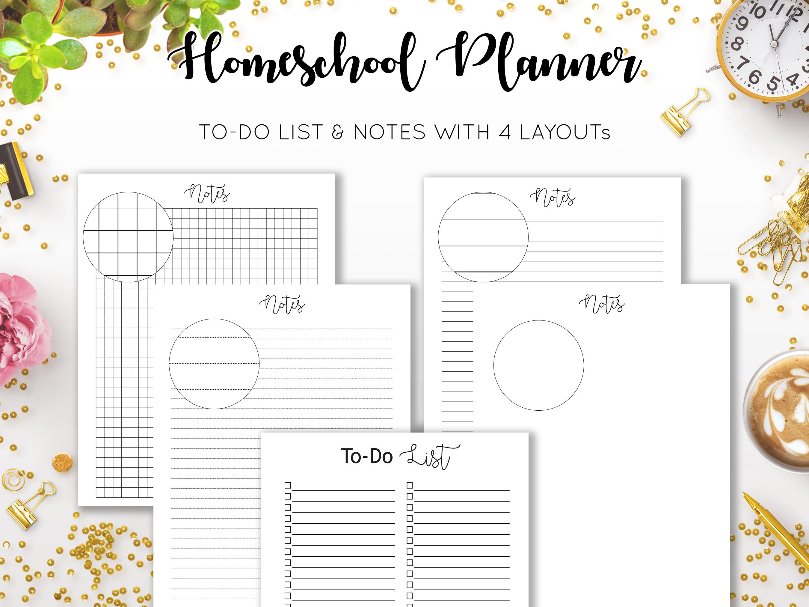 Homeschool Planner Lesson Plan Ultimate Printable Curriculum Academic ...