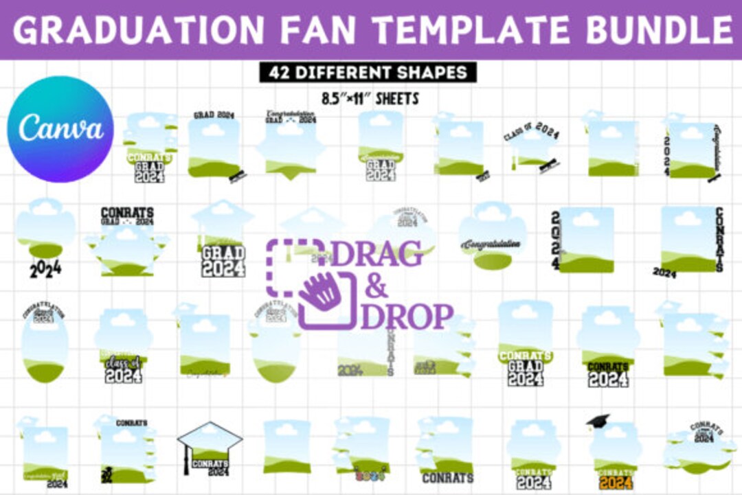 Graduation Paddle Fan Template | Grad Paddle Fan Template | Custom ...