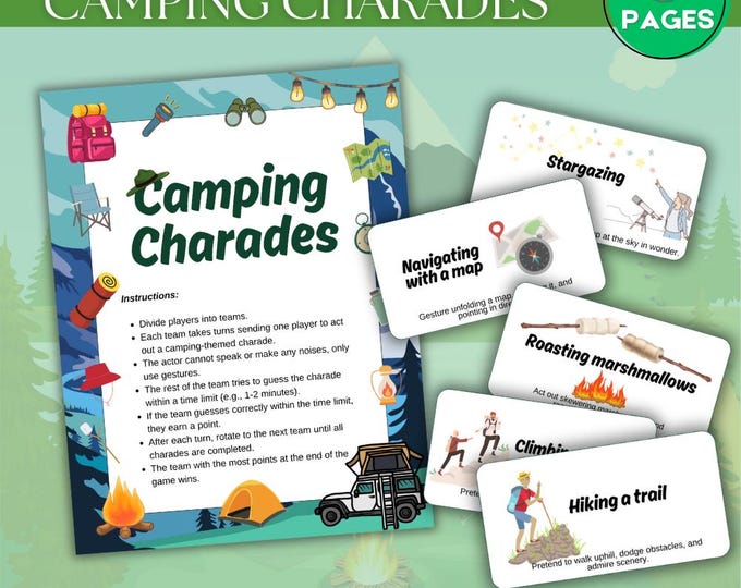 Camping Games Bundle | RV Road Trip Games | Camping Games Printable ...