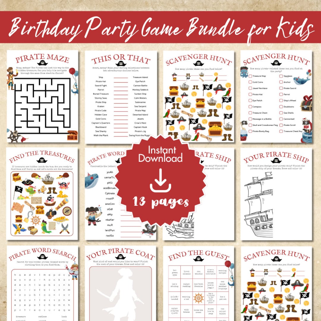 Birthday Activity for Kids and Teens | Teenager Birthday Games ...