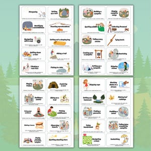 Camping Charades | Camping Birthday Party Game | Printable Campground ...