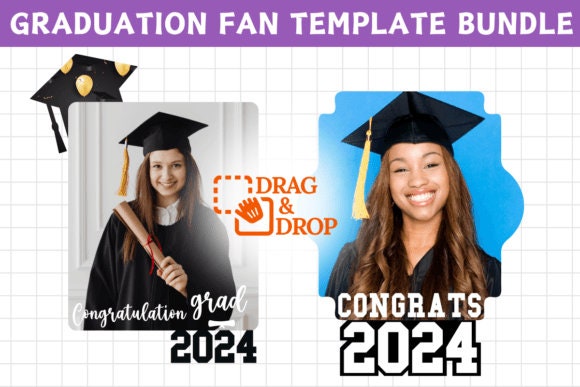 Graduation Paddle Fan Template | Grad Paddle Fan Template | Custom ...