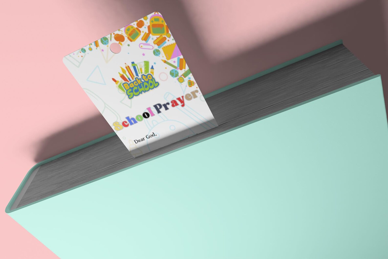 School Backpack Prayer Cards, First Day of School Printable Book Mark ...