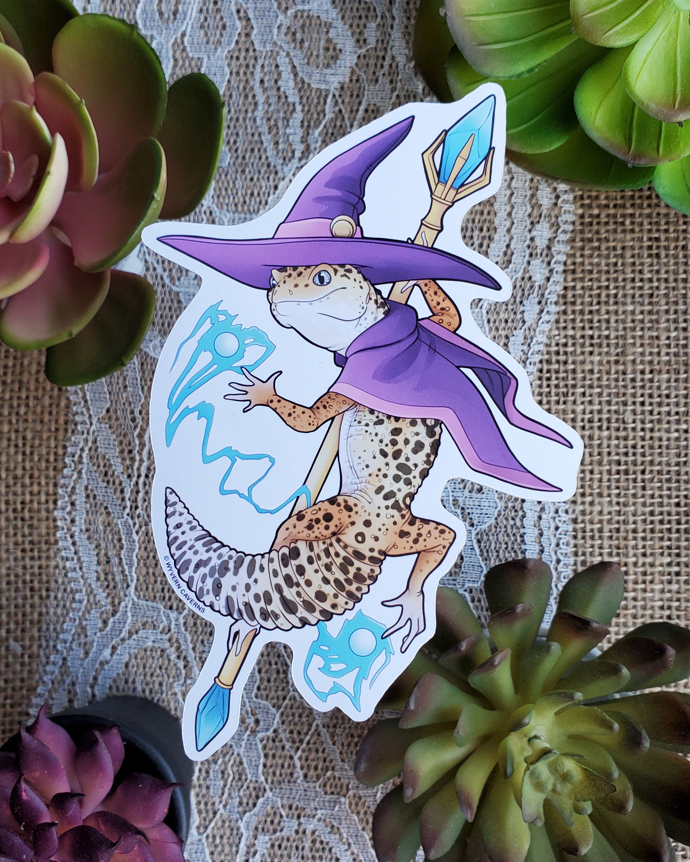 Lizard Wizard Leopard Gecko: Lightning Print - Etsy