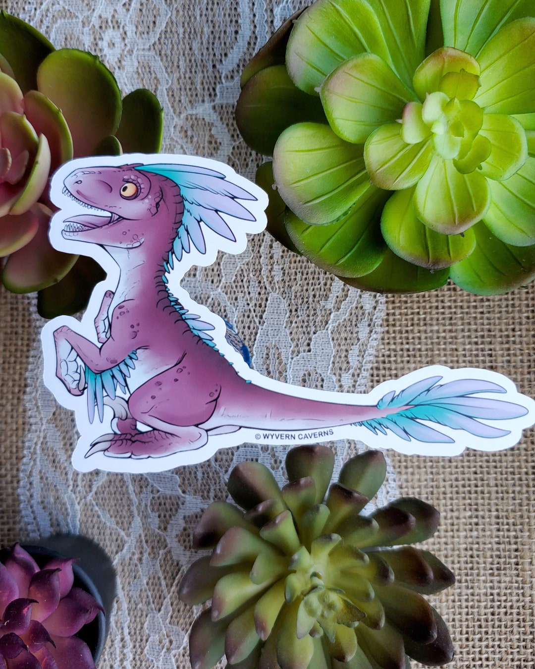 Cute Baby Raptor Sticker Dinosaur - Etsy