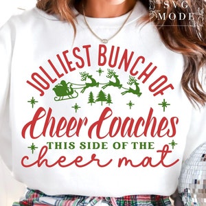 Jolliest Bunch of Cheer Coaches Svg, Merry Cheer Coach Svg, Cheer Coach ...