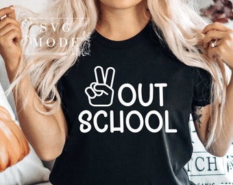 Peace Out School SVG PNG, Last Day of School Svg, School is Out for ...