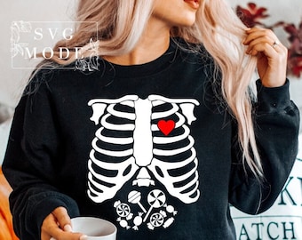 Skeleton Rib Cage Svg File Skeleton Bones Svg Skeleton Shirt Horror Svg ...