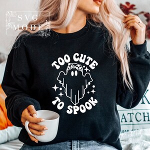 Too Cute to Spook SVG PNG PDF, Daisy Ghost Svg, Halloween Shirt ...