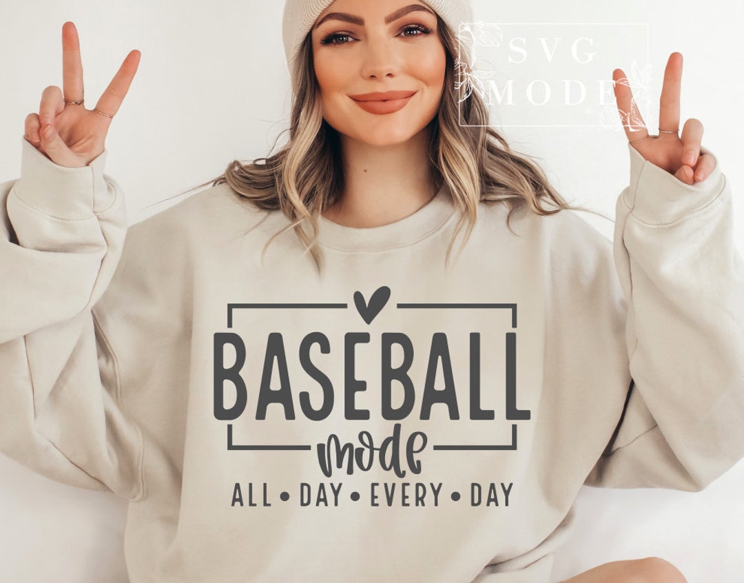Baseball Mode SVG PNG, Baseball Mom Shirt Svg, Baseball Svg, Baseball ...