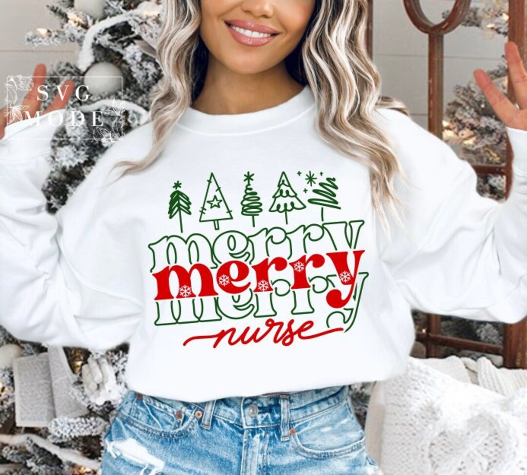 Merry Nurse SVG PNG, Christmas Nurse Svg, Santa's Favorite Nurse Svg ...